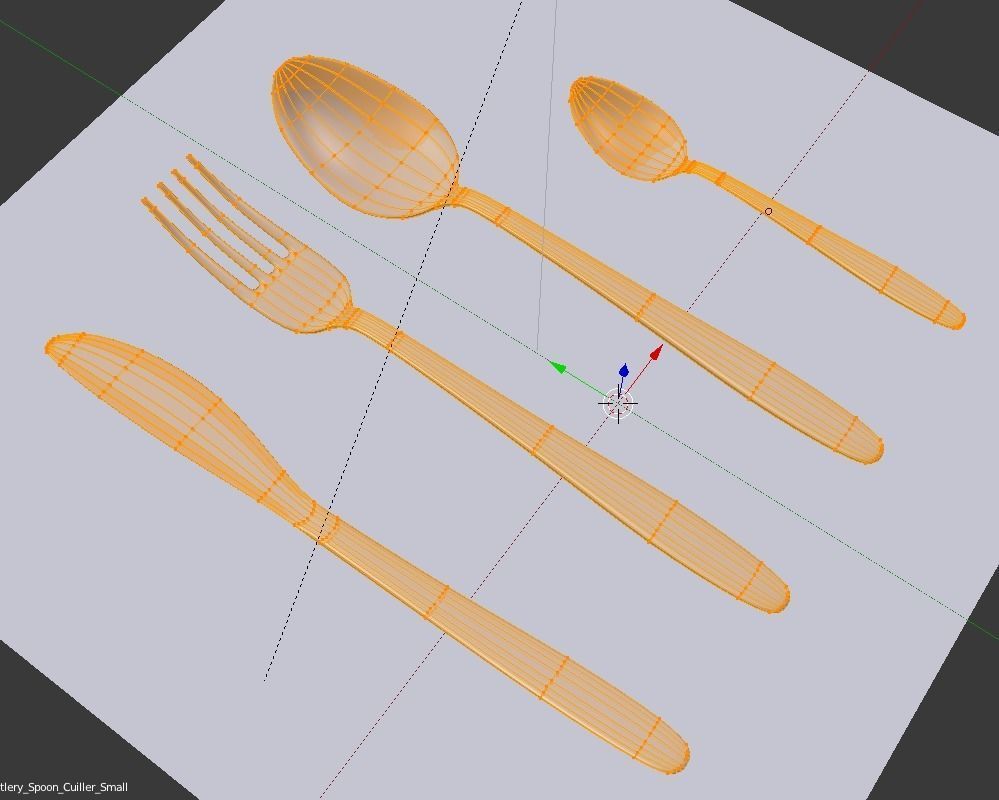 Cutlery forks and spoons - forks and spoons free VR / AR / low-poly 3D ...
