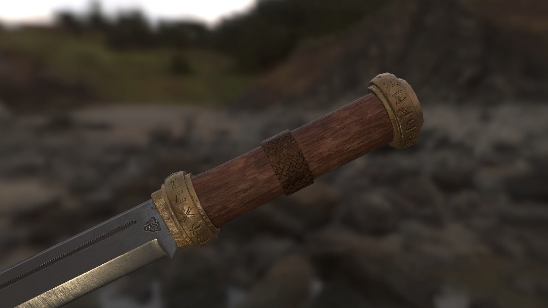 3D model Medieval scramasax VR / AR / low-poly | CGTrader