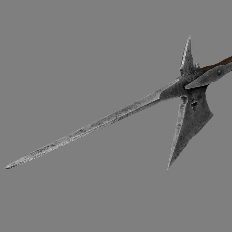 Swiss halberd 3D model | CGTrader