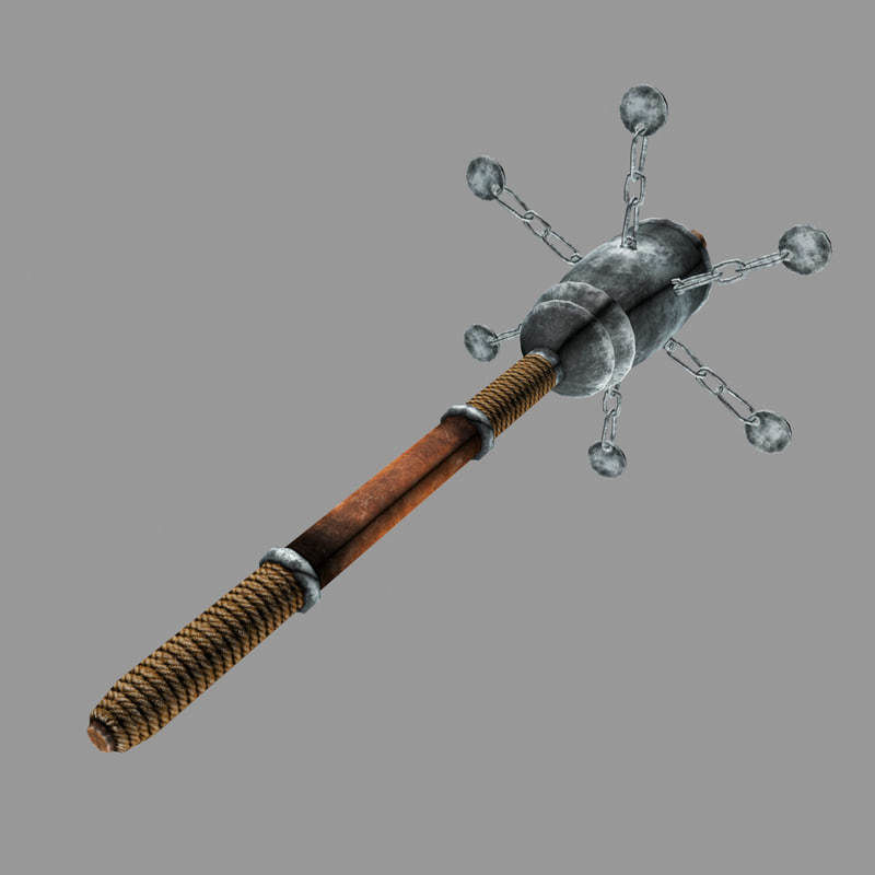 Turkish mace 3D model | CGTrader