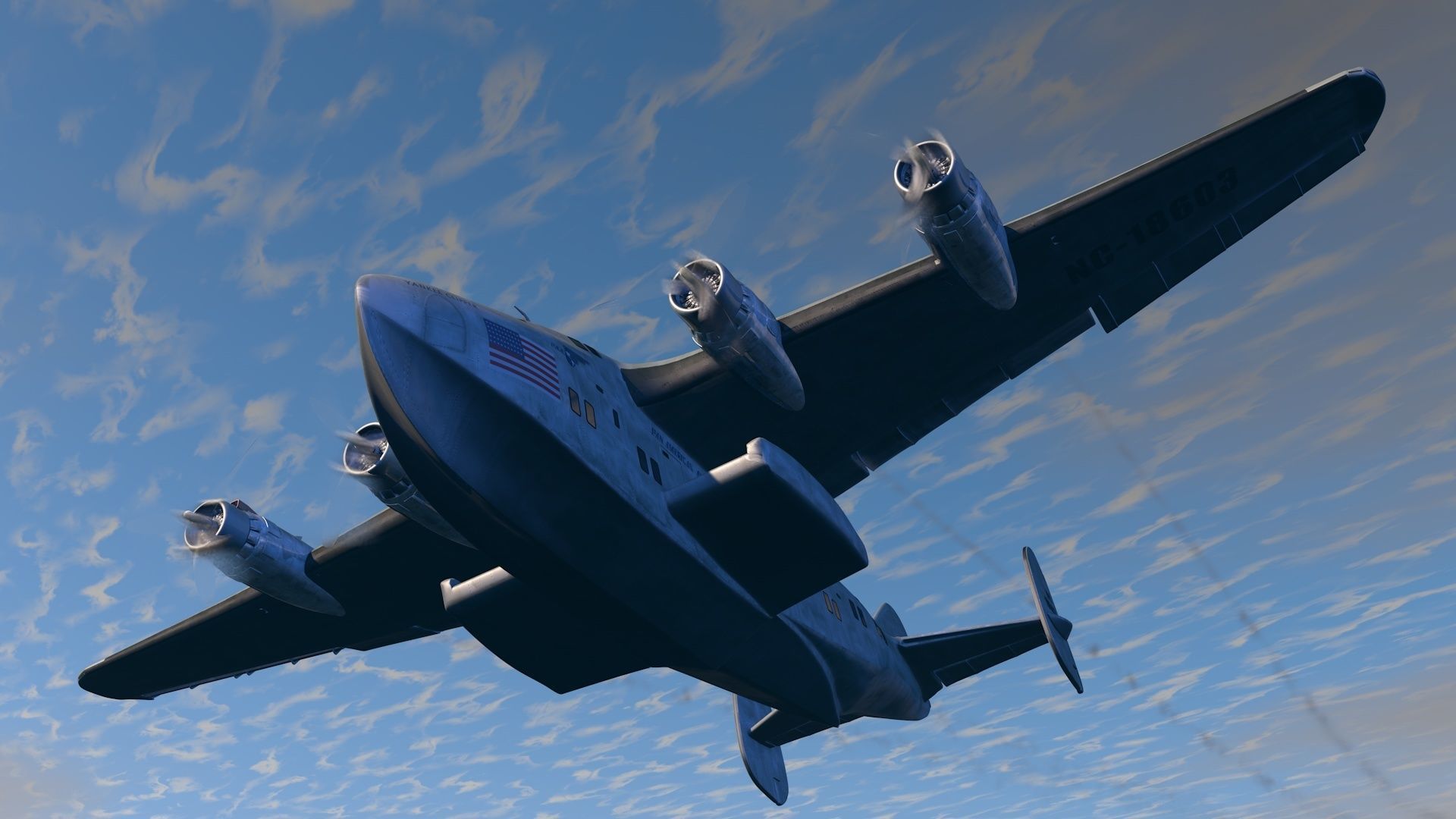 Yankee Clipper Flying Boat 3D model rigged | CGTrader