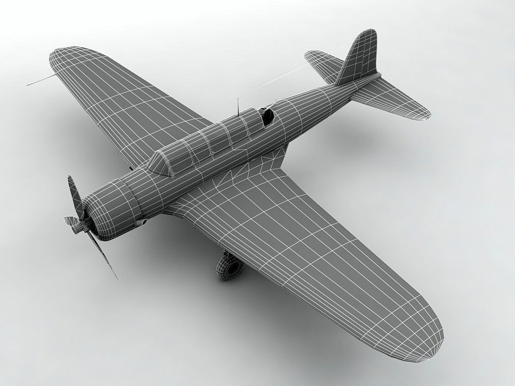 3D model Nakajima B5N Kate Aircraft WWII VR / AR / low-poly animated | CGTrader