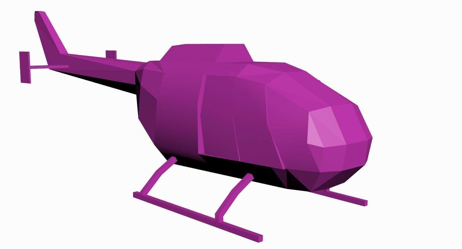 MBB BO-105 3D model animated | CGTrader