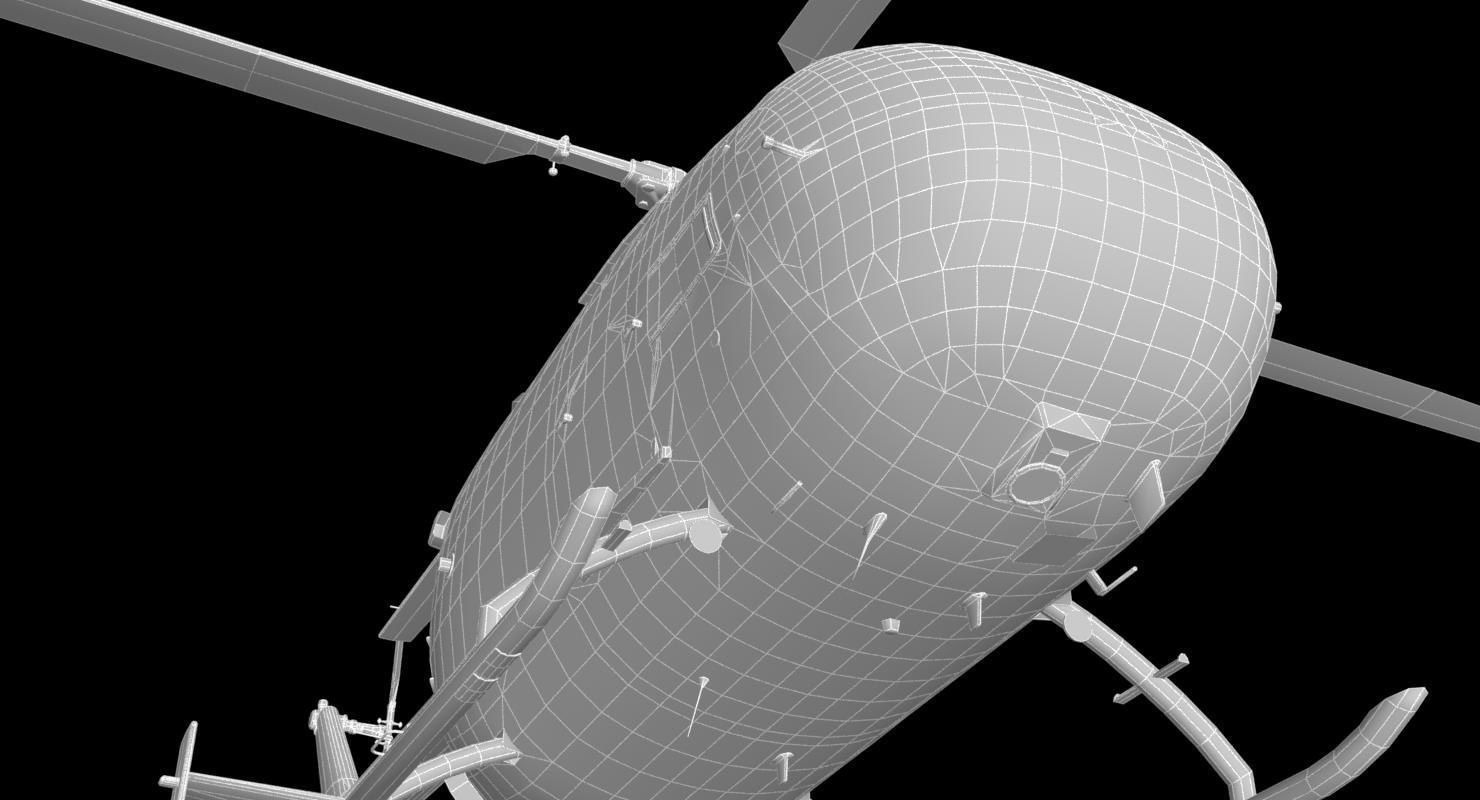 MBB BO-105 3D model animated | CGTrader