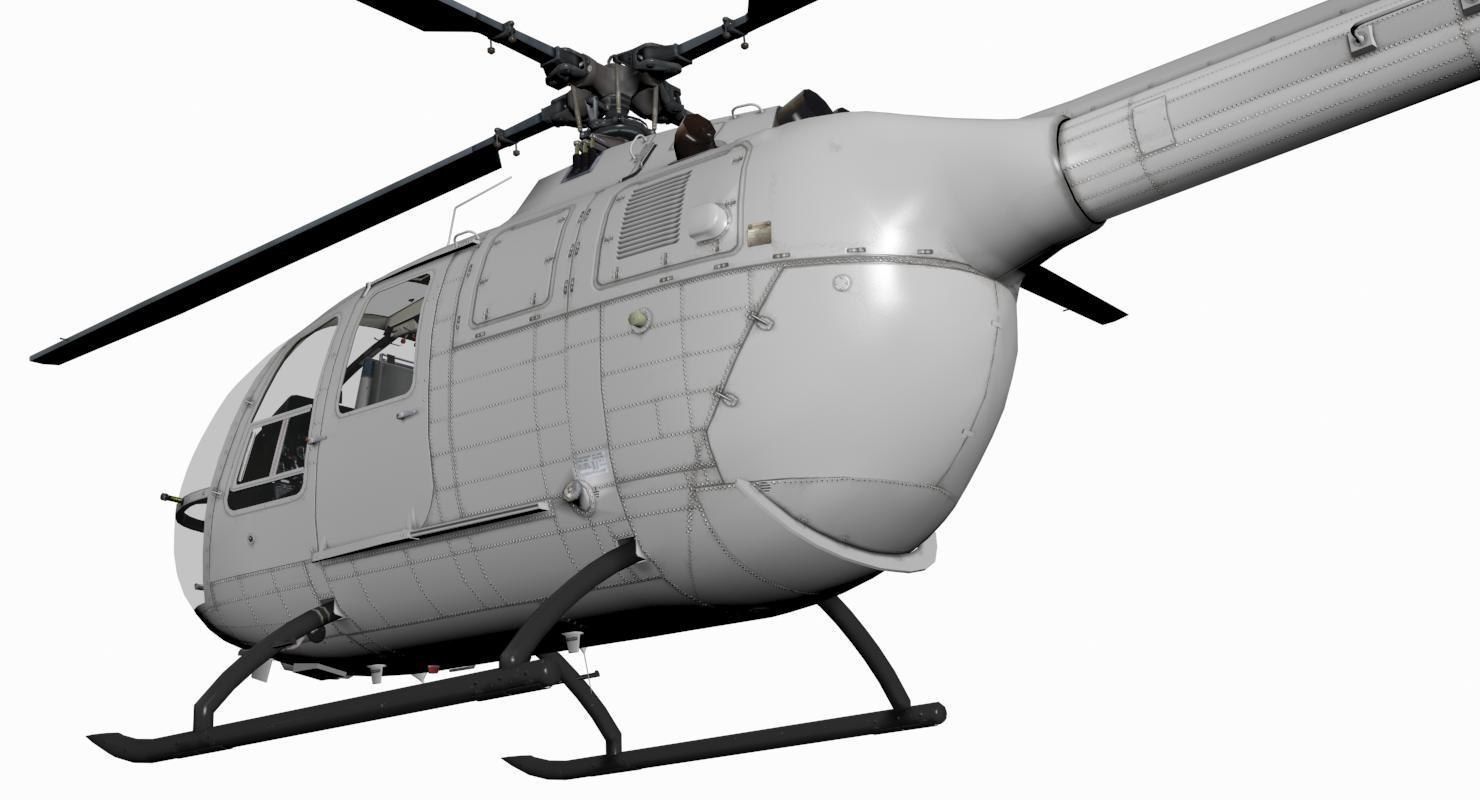 MBB BO-105 3D model animated | CGTrader
