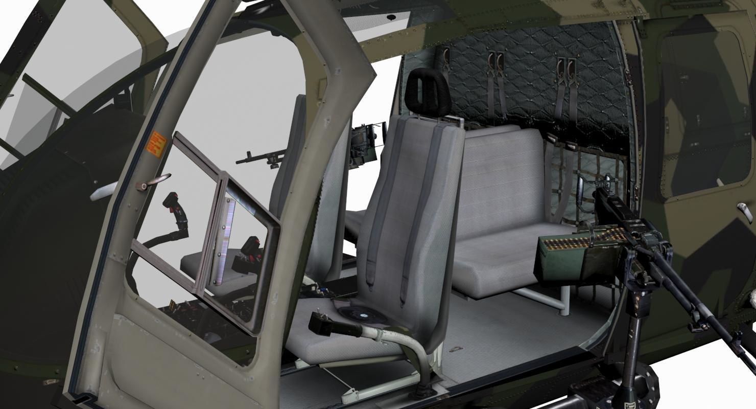 MBB BO-105M 3D model animated | CGTrader