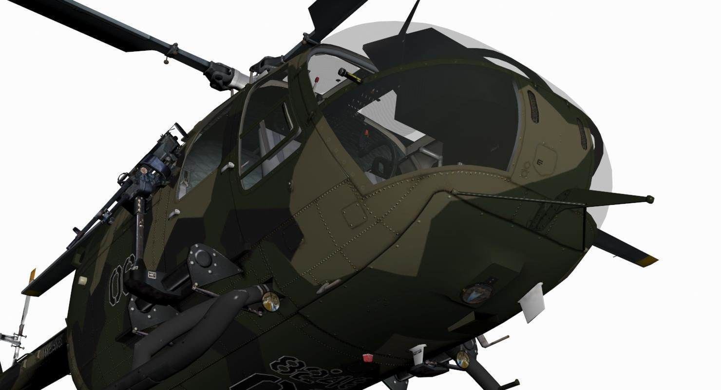 MBB BO-105M 3D model animated | CGTrader