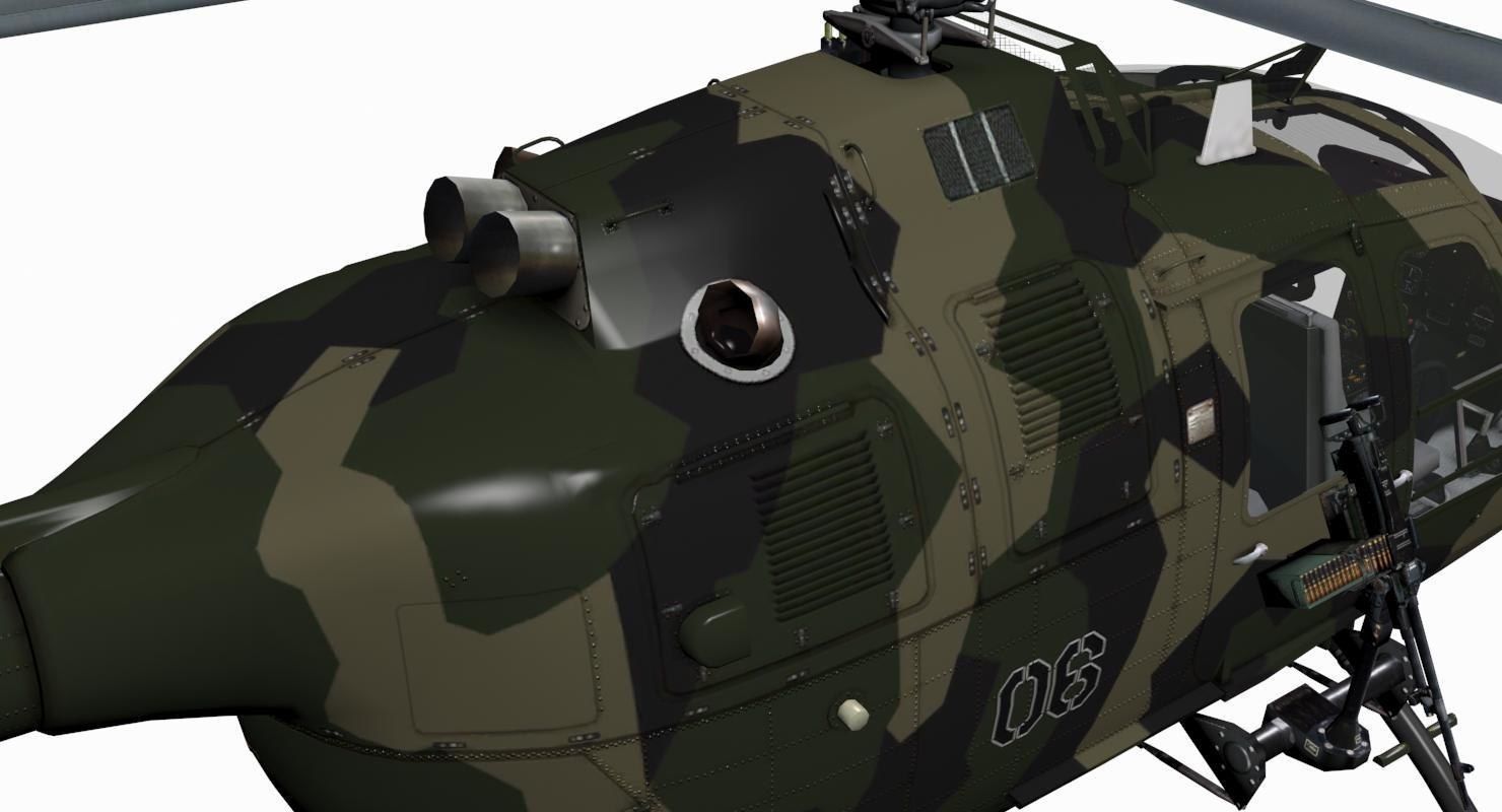 MBB BO-105M 3D model animated | CGTrader