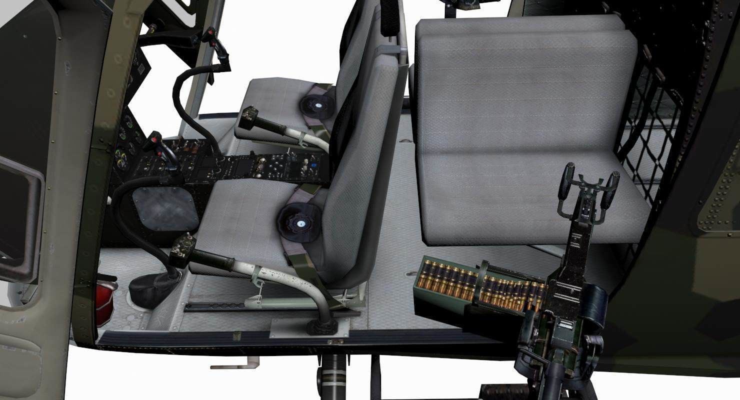 MBB BO-105M 3D model animated | CGTrader