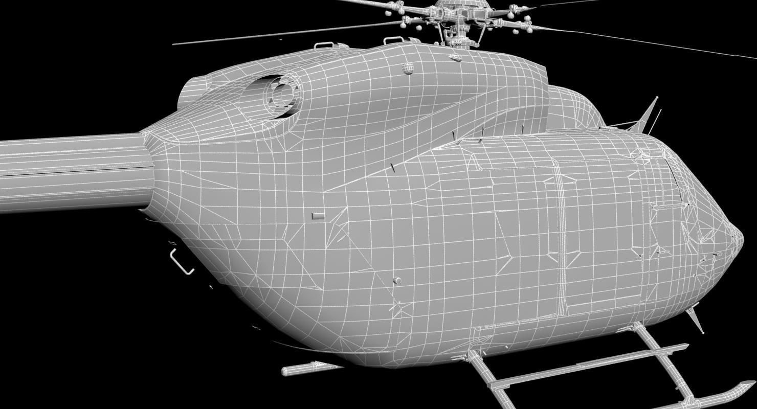 MBB-Kawasaki BK-117 3D model animated | CGTrader