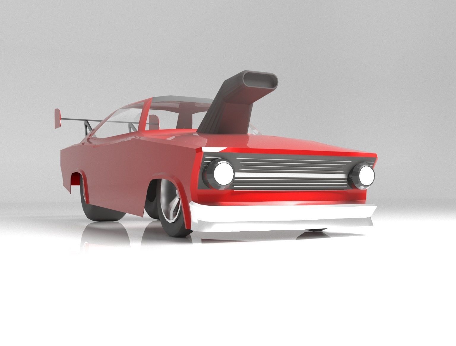 3D model Drag Car low-polygon 3D model VR / AR / low-poly | CGTrader