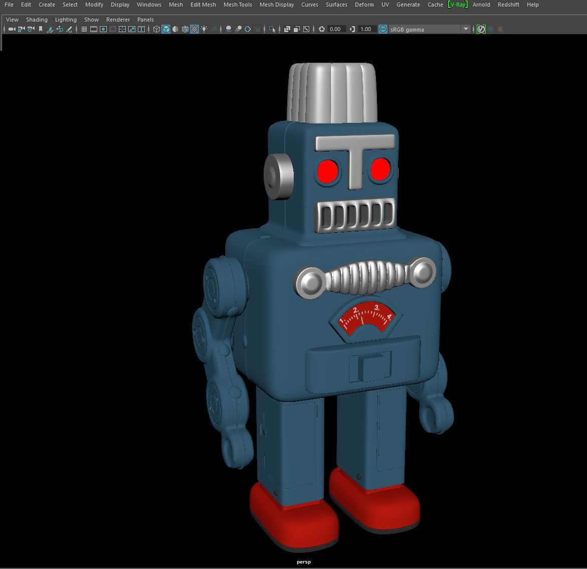 Vintage Style Collectible Robot Smoking Spaceman 3D model | CGTrader