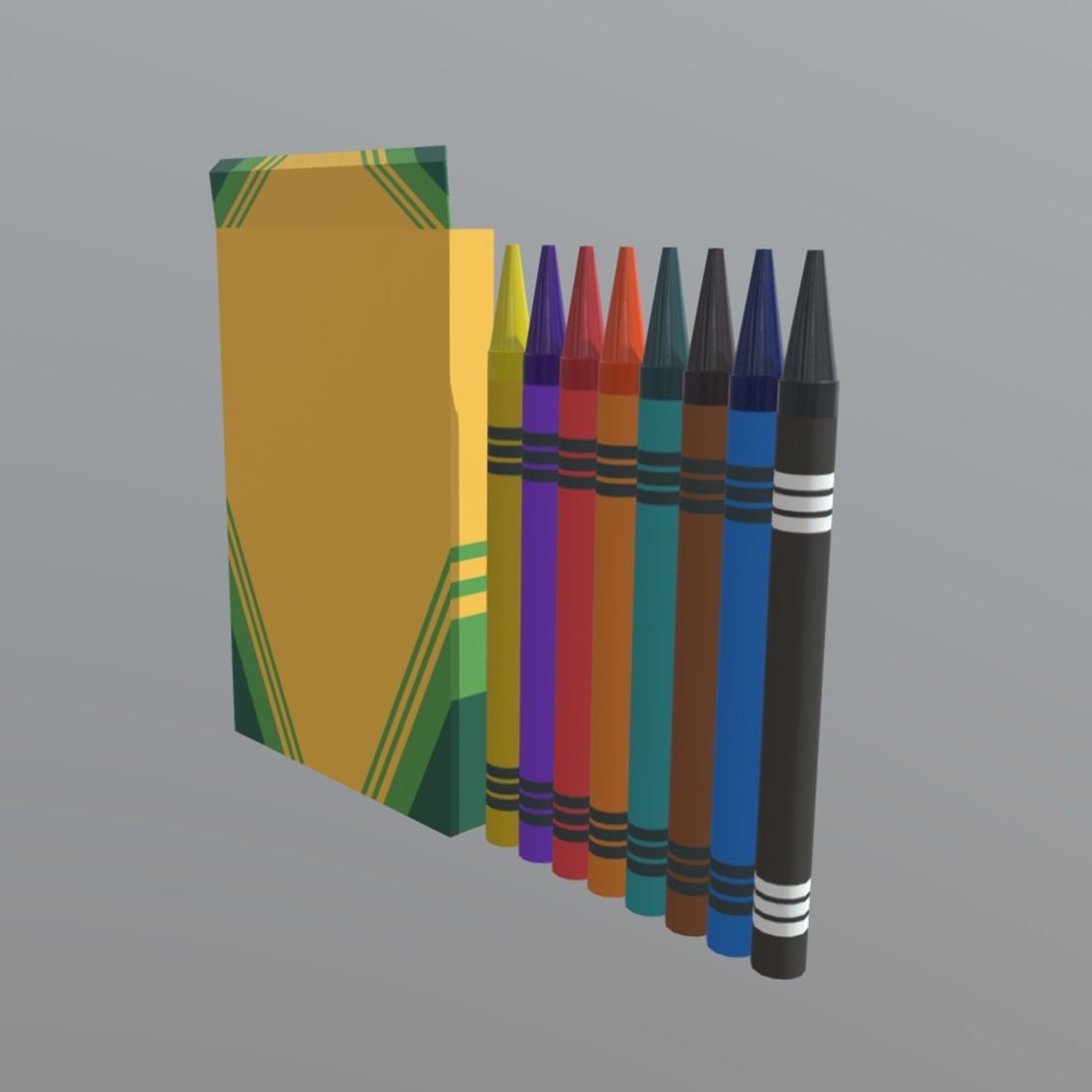 CC0 - Crayons free VR / AR / low-poly 3D model | CGTrader