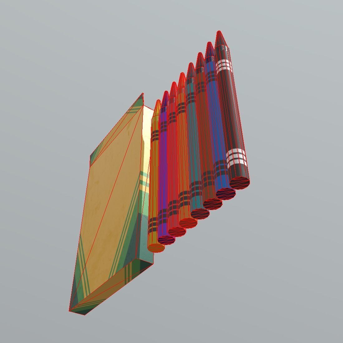 CC0 - Crayons free VR / AR / low-poly 3D model | CGTrader