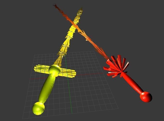 carrot and lemon sword 3D model | CGTrader