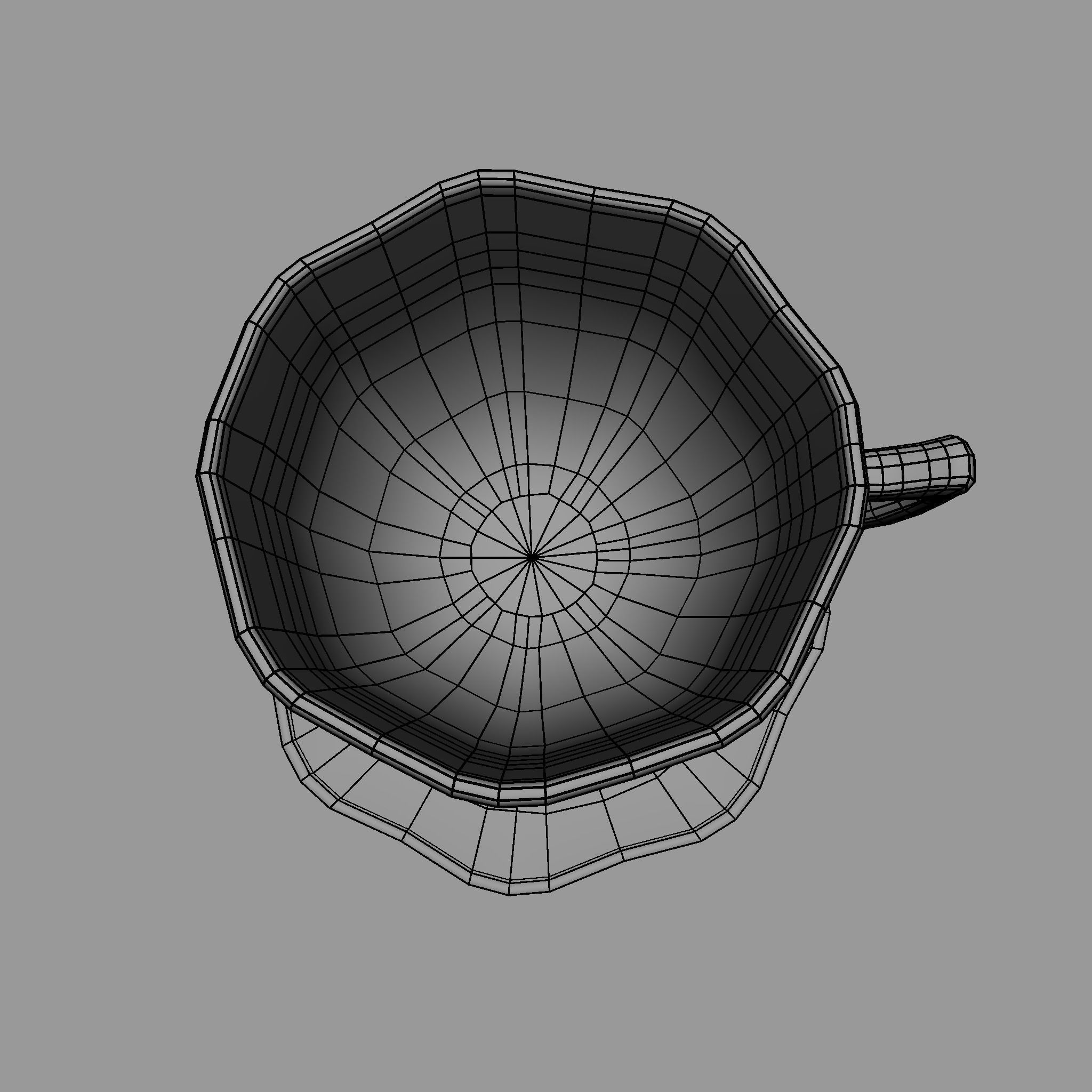 3D model Teacup and Sacuer Blue Glazed VR / AR / low-poly | CGTrader