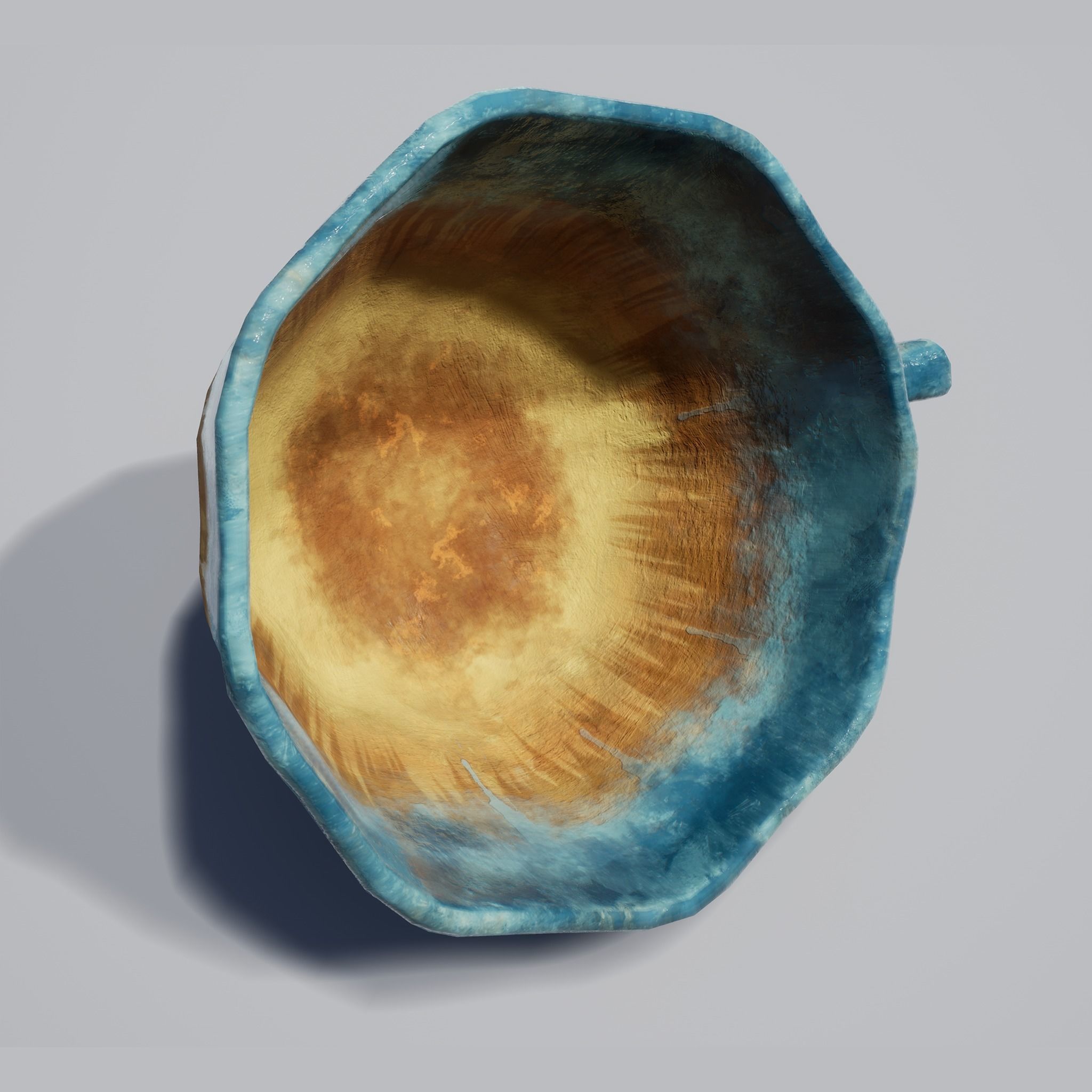 3D model Teacup and Sacuer Blue Glazed VR / AR / low-poly | CGTrader