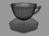 3D model Teacup and Sacuer Blue Glazed VR / AR / low-poly | CGTrader