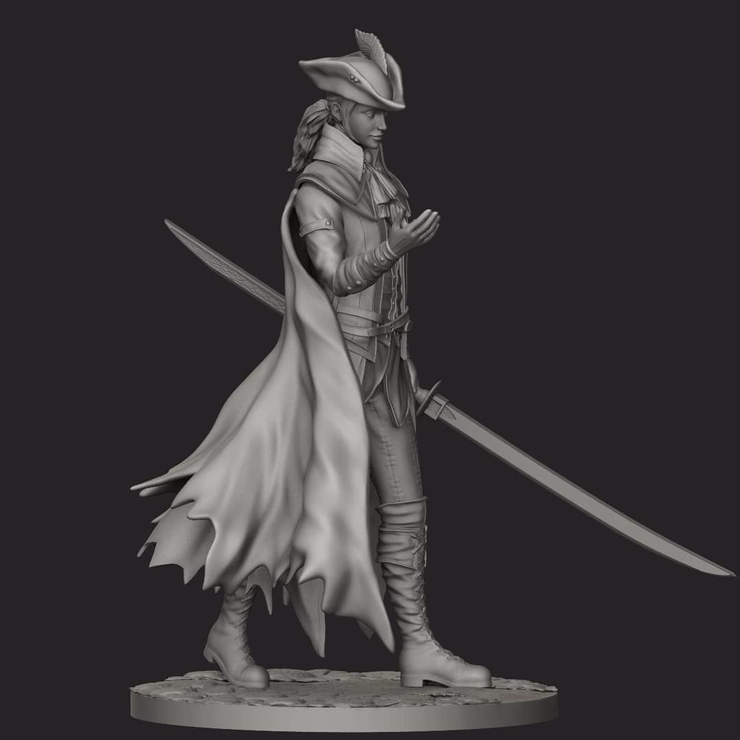 Lady Maria Bloodborne figure 35mm 3D model 3D printable | CGTrader