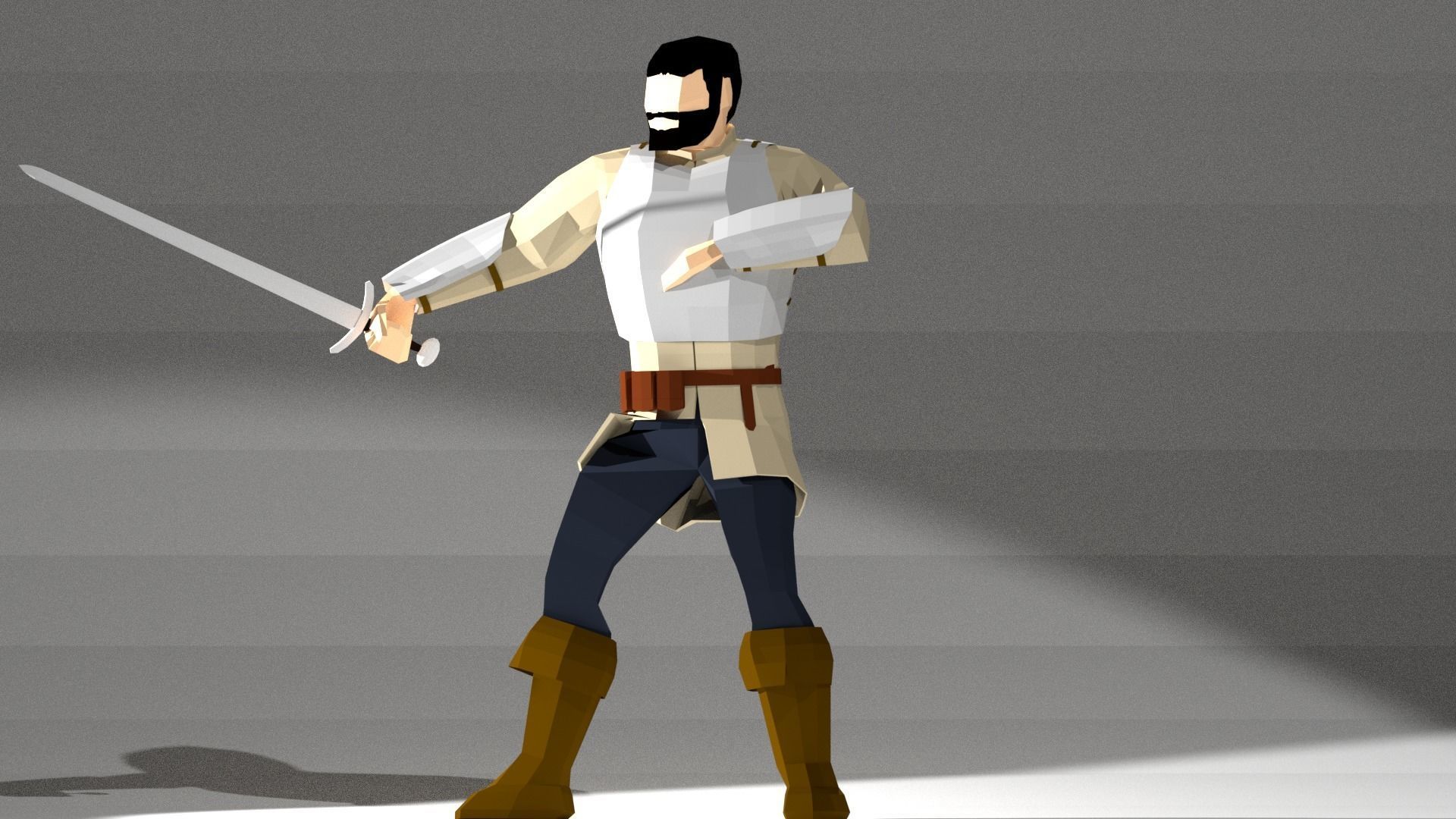 3D model Swordsman Adventurer VR / AR / low-poly rigged | CGTrader