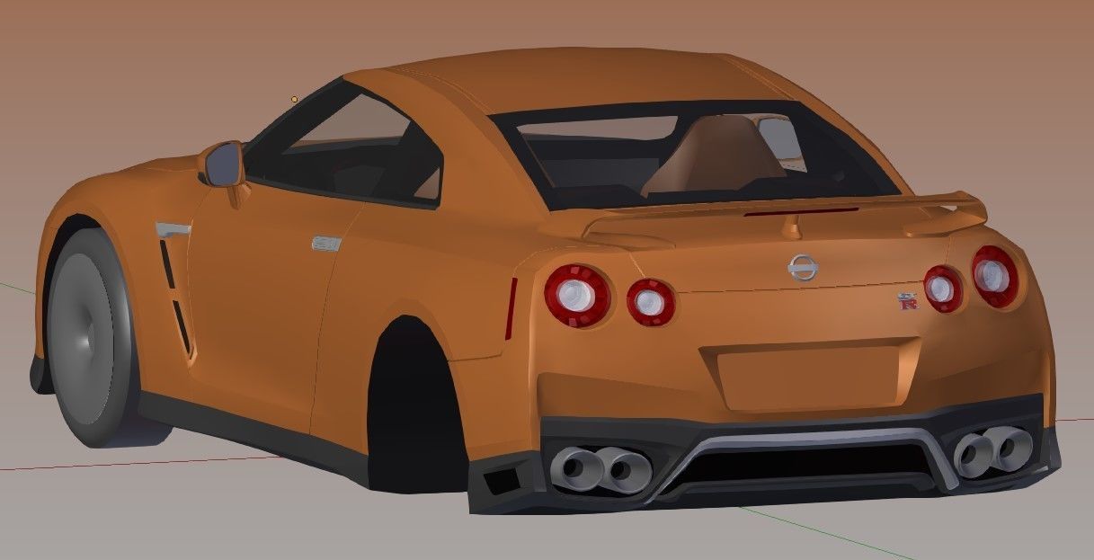 3D model 2017 Nissan GTR R35 VR / AR / low-poly | CGTrader