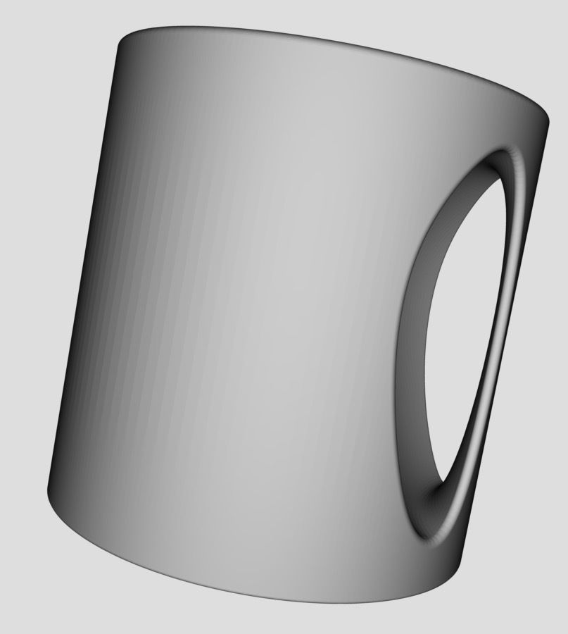 Coffee Mug with Inverted handle 3D model | CGTrader