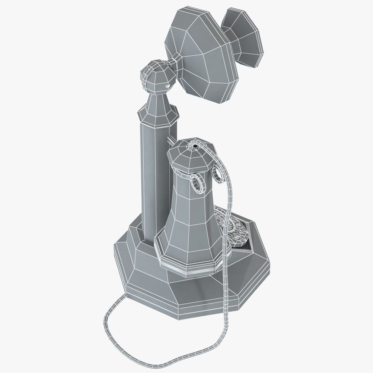 Crosley Old Candlestick Phone 3D model | CGTrader