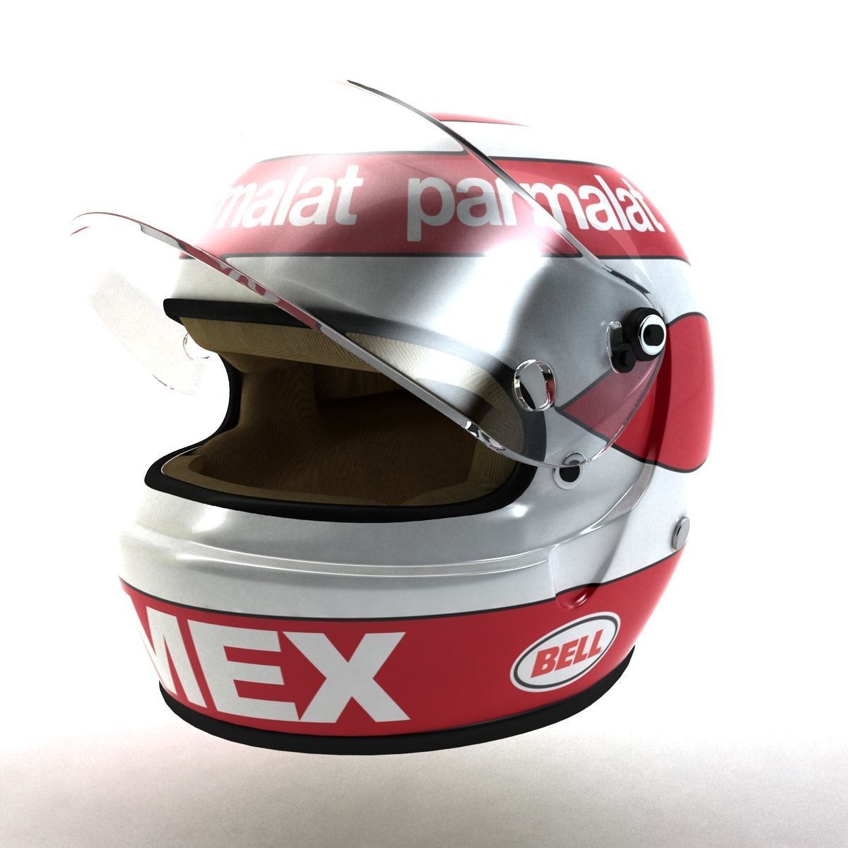 3D model Nelson Piquet Helmet 1983 VR / AR / low-poly rigged | CGTrader