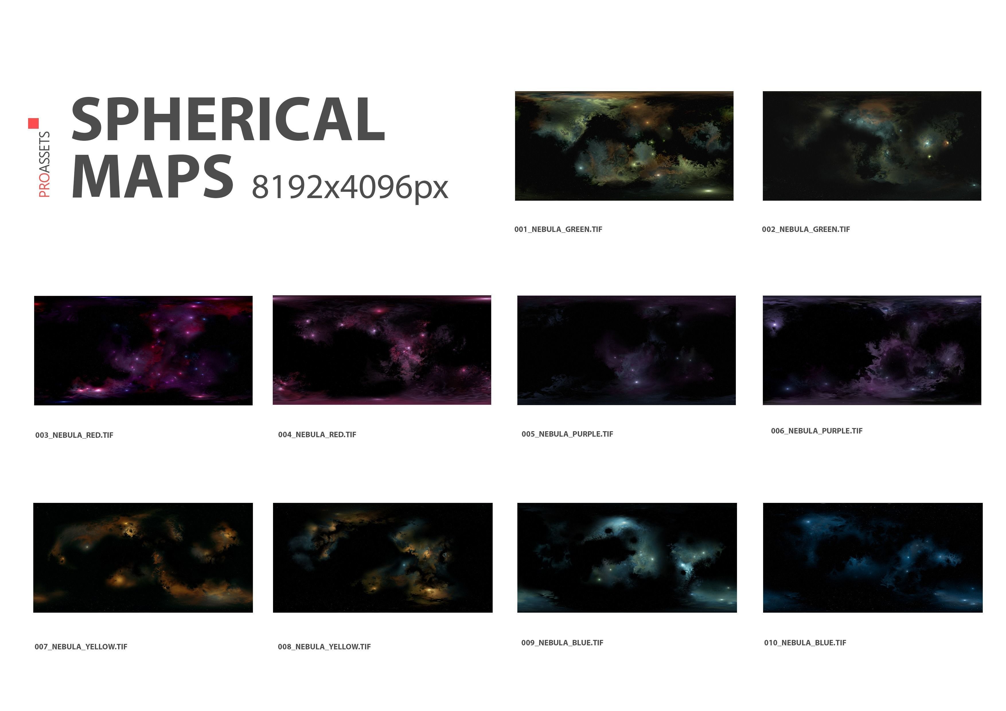 Nebula Spherical Maps and Skyboxes 8192x4096 px Texture | CGTrader