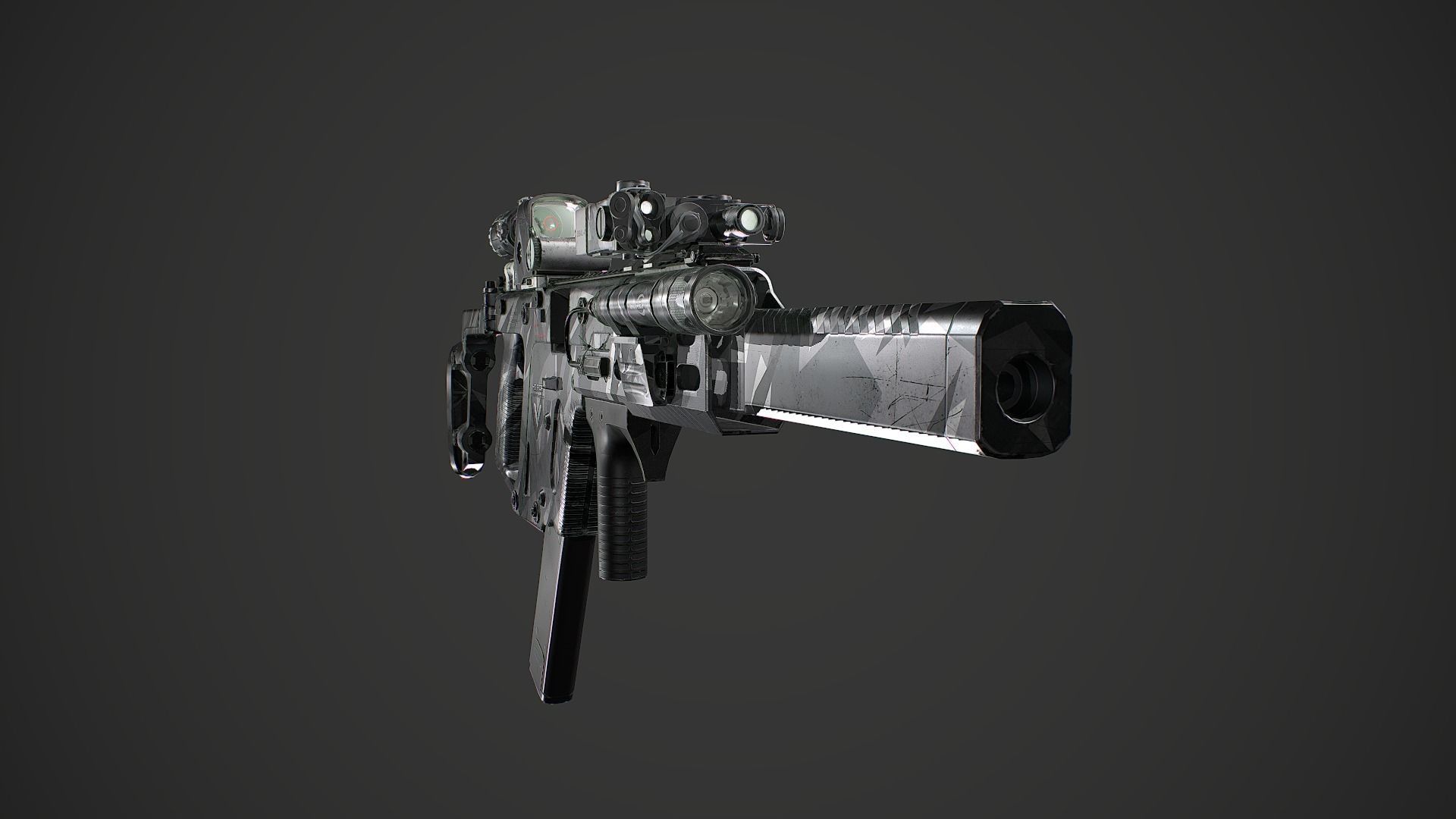 3D model Kriss Vector gen2 camouflage VR / AR / low-poly | CGTrader