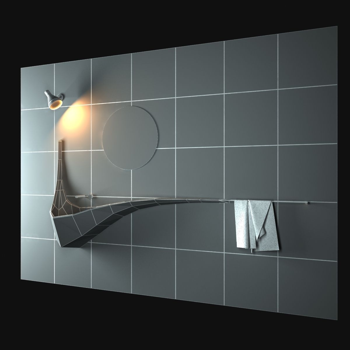 Falper Wing Modern Washbasin 3D model | CGTrader