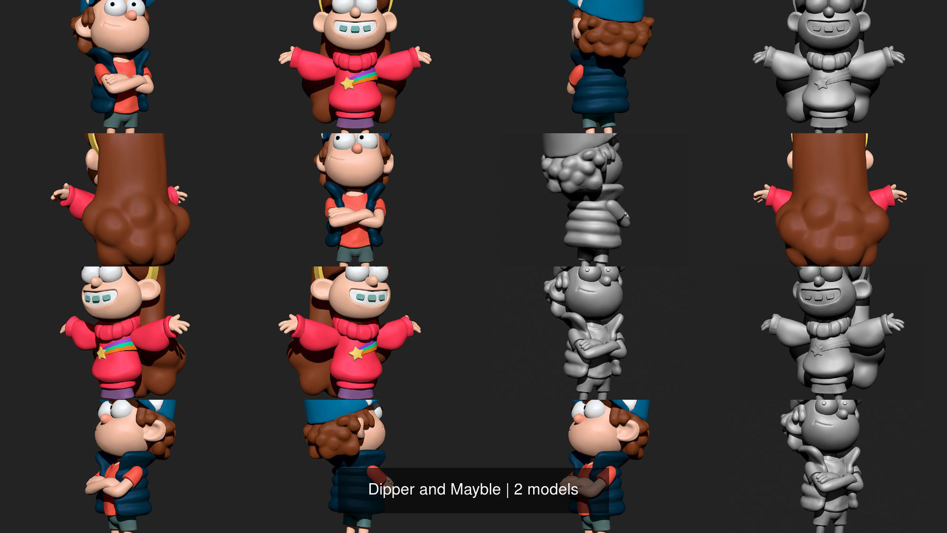 Dipper and Mayble 3D Model Collection | CGTrader