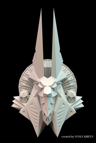 3D model Anubis origami sculpture with horns VR / AR / low-poly | CGTrader