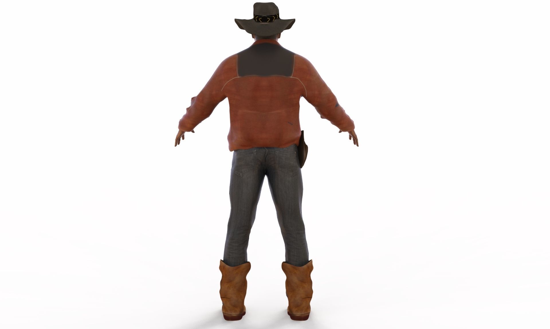 3D model Realistic Cowboy VR / AR / low-poly rigged animated | CGTrader