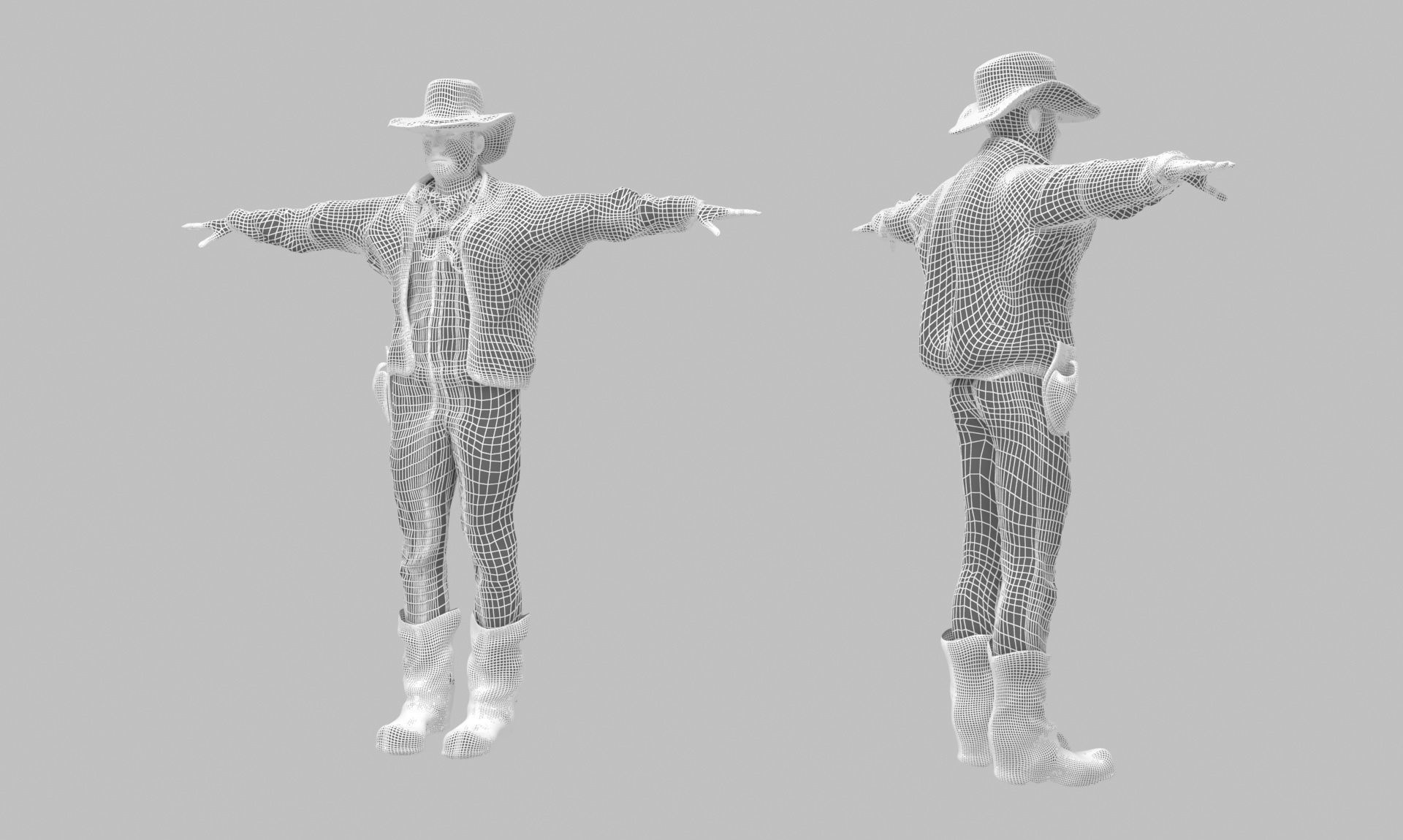 3D model Realistic Cowboy VR / AR / low-poly rigged animated | CGTrader