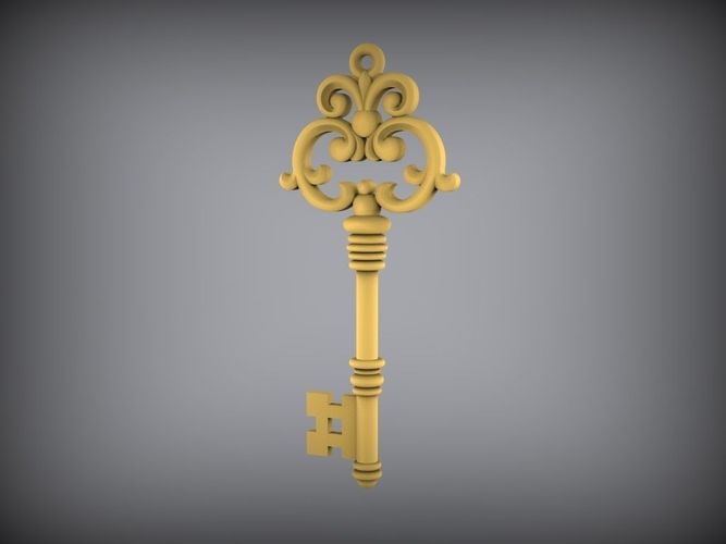 Pendant Key 3 STL 3D Model 3D printable STL 3DM | CGTrader.com