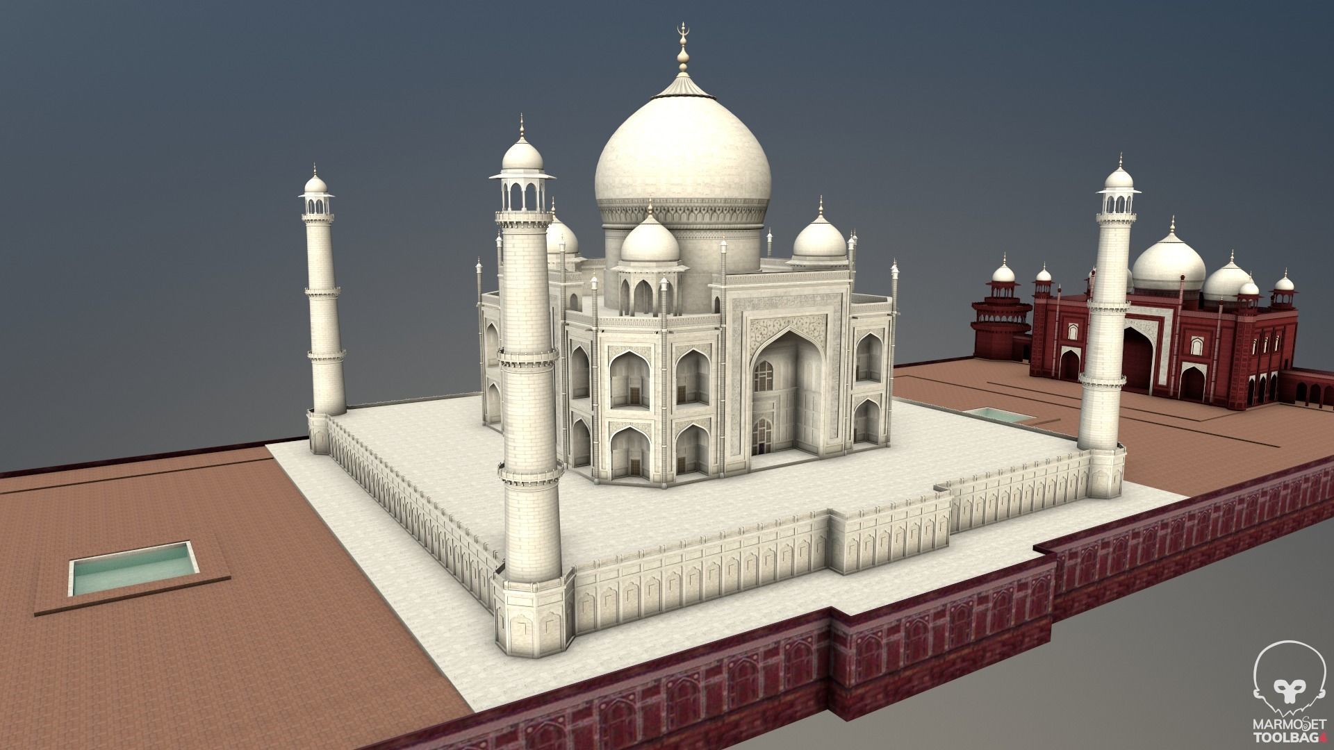 3D model Taj Mahal VR / AR / low-poly | CGTrader