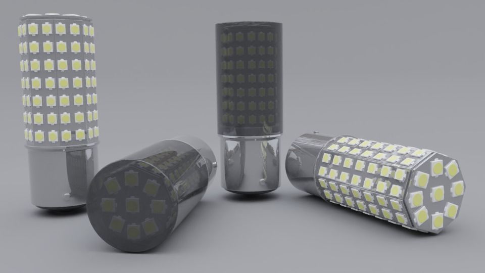 car led bulb 3D model | CGTrader
