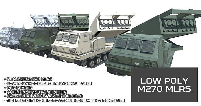 3D model Low Poly M270 MLRS VR / AR / low-poly | CGTrader