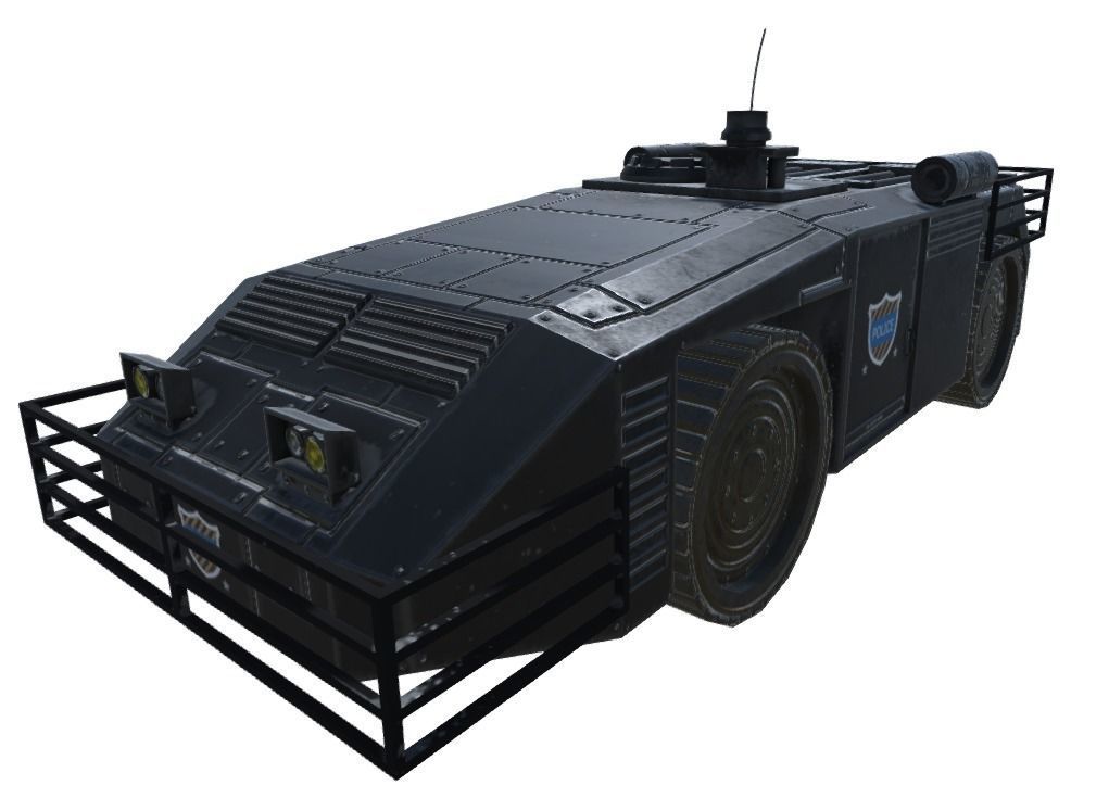 3D model Low Poly Scifi APC with RWS VR / AR / low-poly | CGTrader