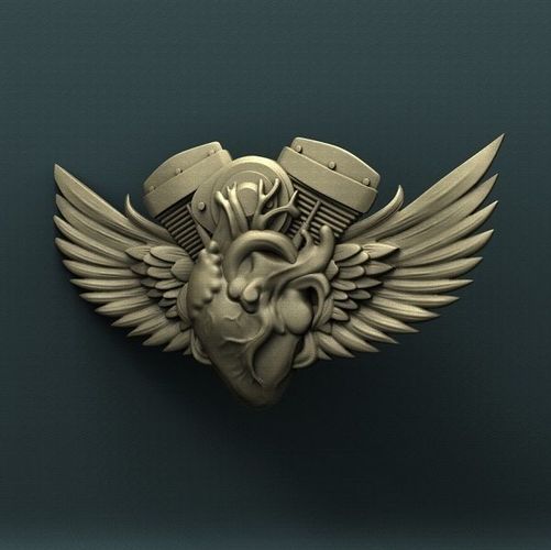 Biker Heart 3D model | CGTrader