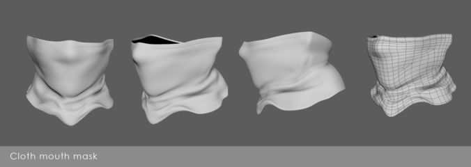 Cloth mask 3D model | CGTrader