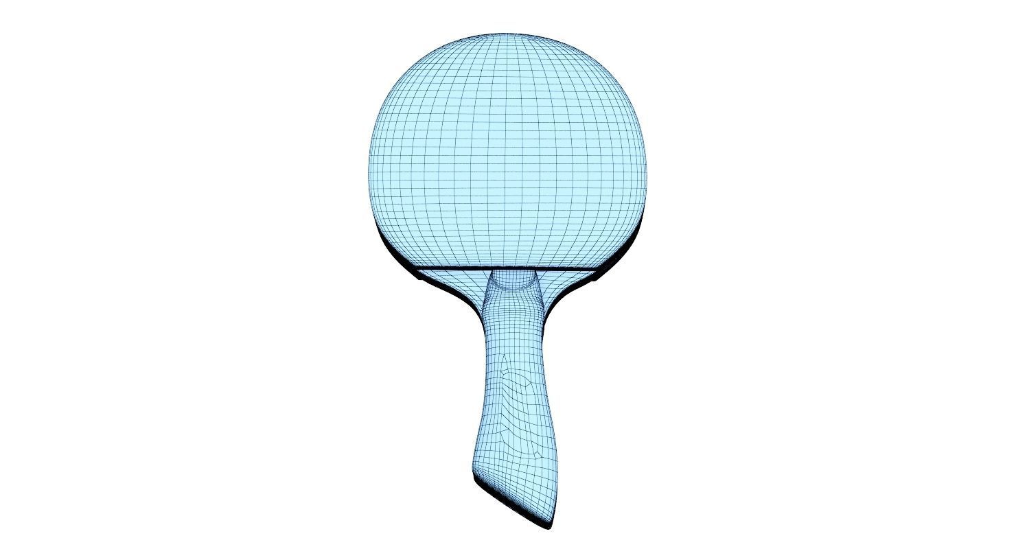 Racket for ping pong with case and exploded view 3D model | CGTrader