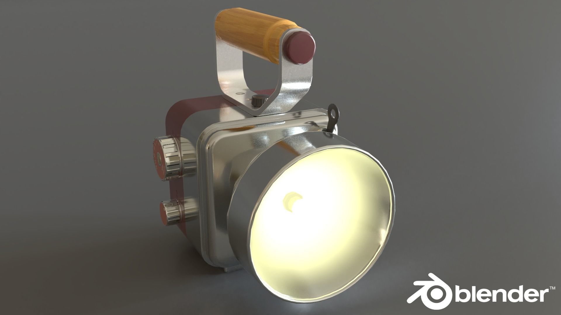 3D model Retro Handheld Flashlight VR / AR / low-poly animated | CGTrader