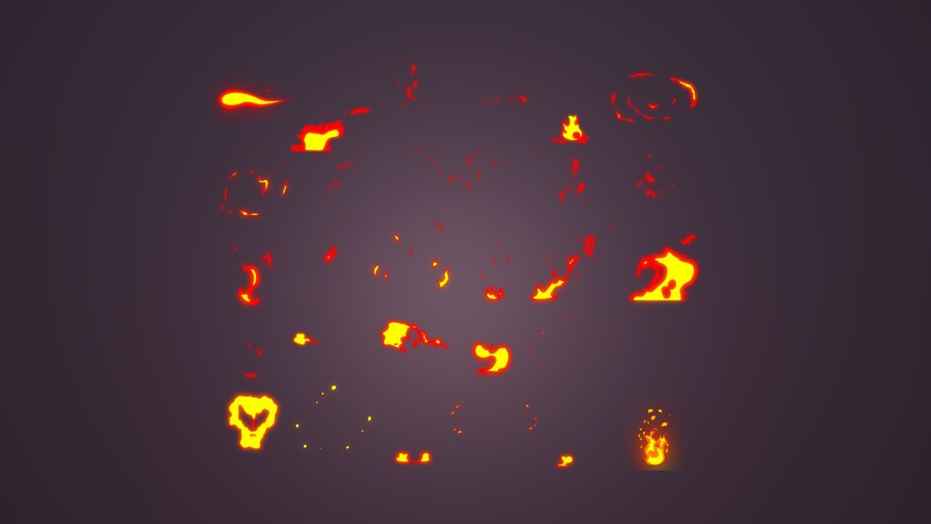 Cartoon Fire Effects Sprite Sheet Texture | CGTrader