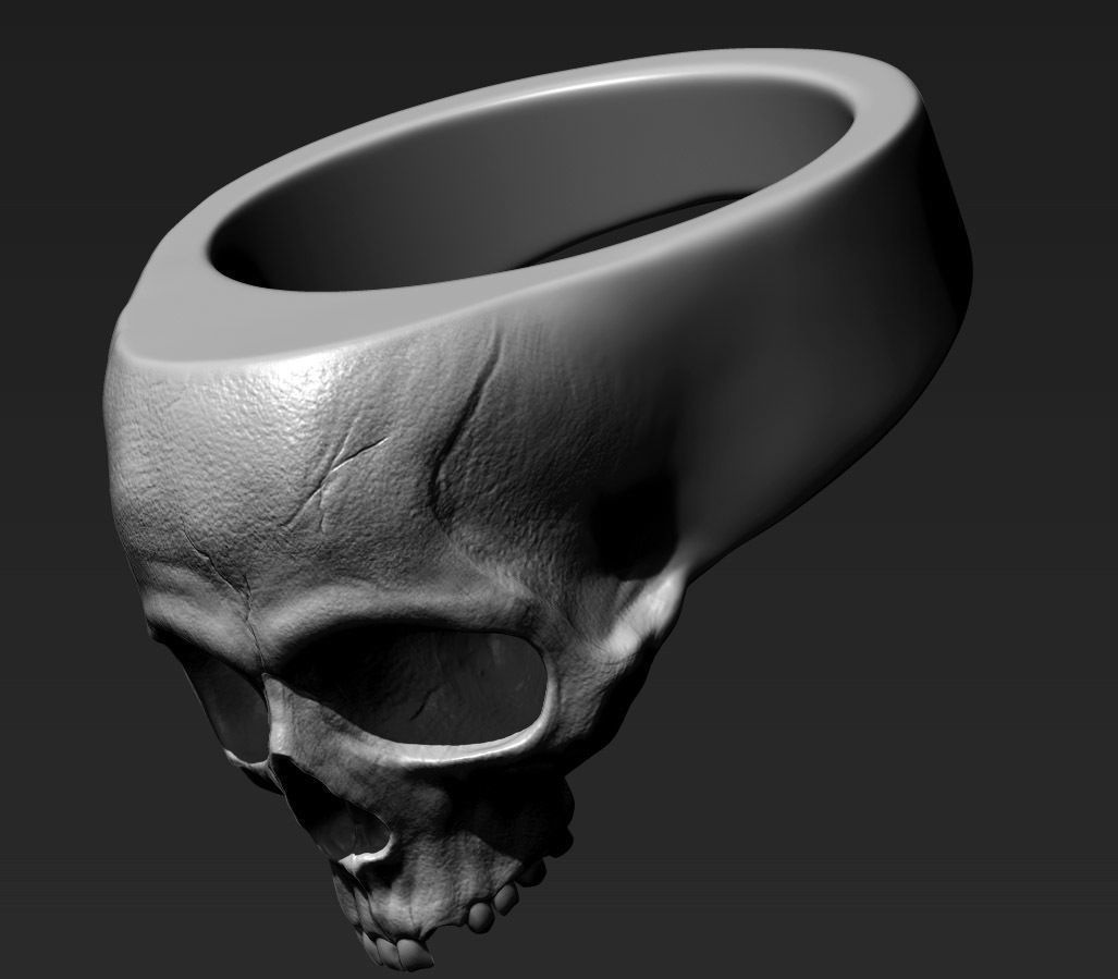 Skull Ring 3D model 3D printable | CGTrader