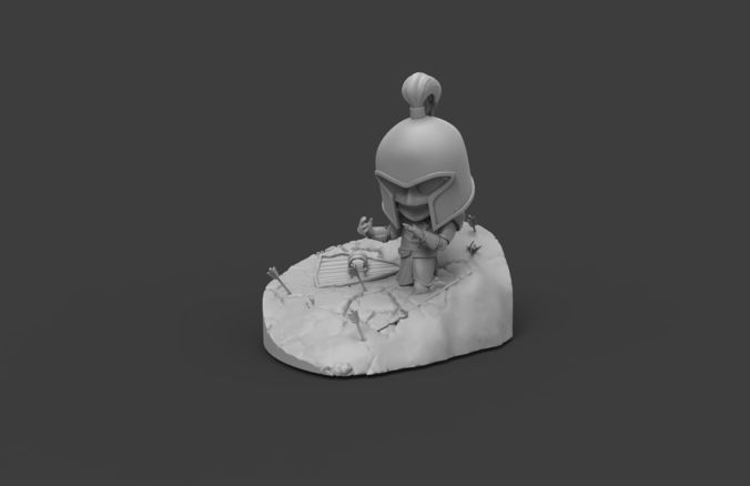 Human Footman - World of Warcraft Chibi 3D print model 3D model 3D ...
