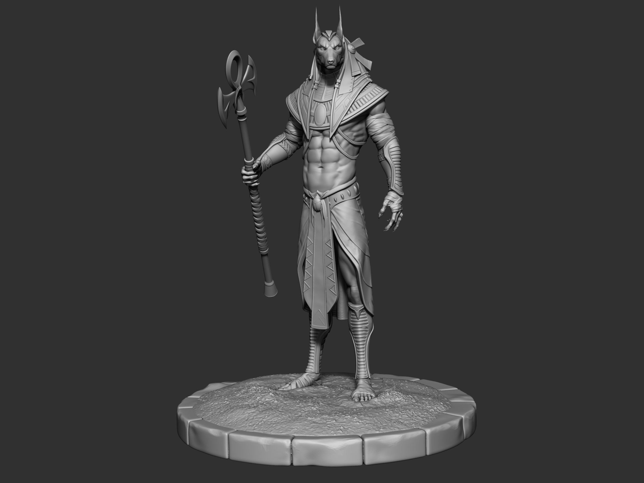 Anubis 3D Print Model moon 3D model 3D printable | CGTrader