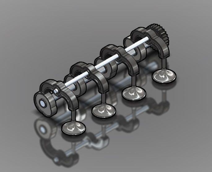 Rocker Arm System For Working Of Valve free 3D model | CGTrader
