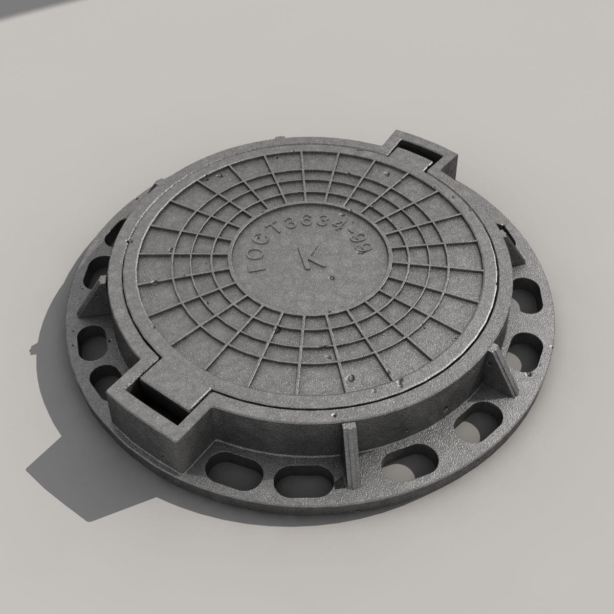 cast iron hatch 3D model | CGTrader